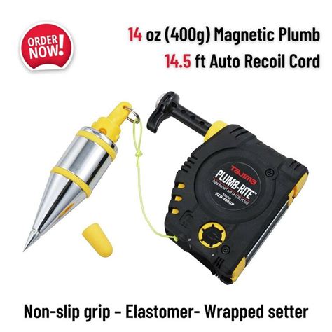Magnetic Plumb Bob Setter W Auto Recoil Cord For Install Steel Door