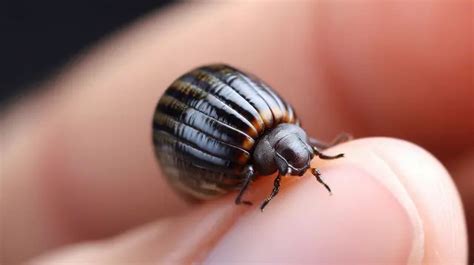 Small Bug Sitting On A Person S Finger Background Bug Bite Picture