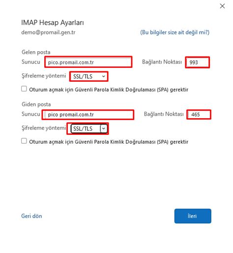 Outlook 2019 Için Imap Kurulumu Ssl Ile Tr