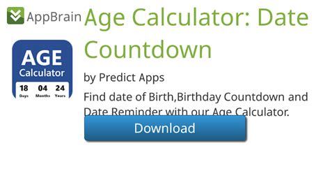 Age Calculator Date Countdown For Android App Stats And Insights