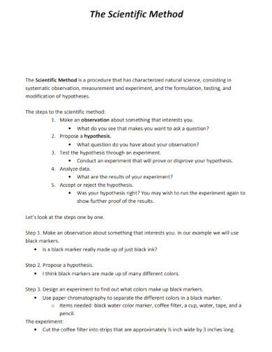 99 Scientific Method Examples