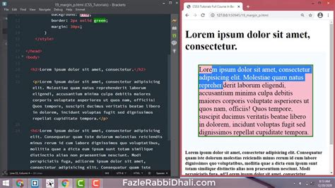 Margin Shorthand Property In Css Css3 Tutorials Full Course In Bangla Youtube