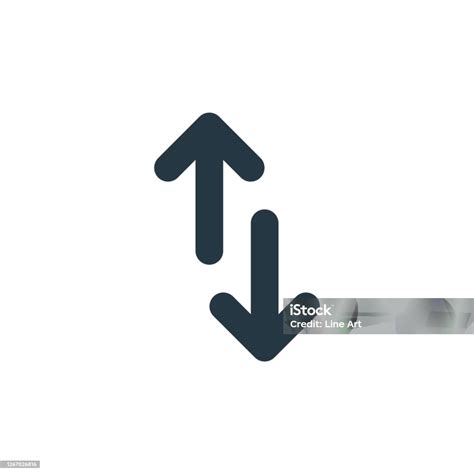 화살표 개념에서 위아래 아이콘 벡터입니다 위아래 편집 가능한 스트로크의 얇은 선 그림입니다 웹 및 모바일 앱 로고 인쇄 미디어에 사용할 수 있는 선형 기호를 위아래로