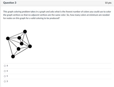 Solved This Graph Coloring Problem Takes In A Graph And Asks Chegg