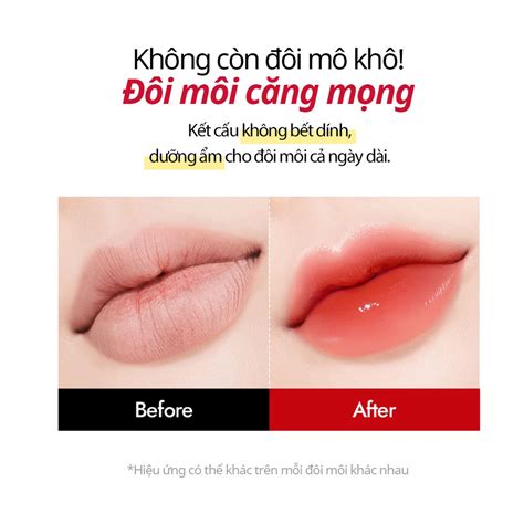 Merythod Son Tint Siêu Bóng Cho đôi Môi Căng Mọng Như Cherry Aengdu