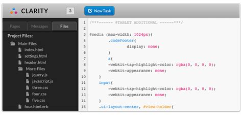 Clarity A Responsive Web Application Template Behance