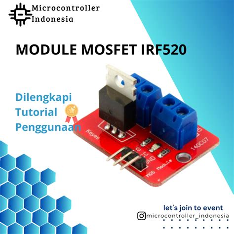 Jual Mosfet Irf520 Irf 520 Mosfet Driver 24v 5a Module Arduino