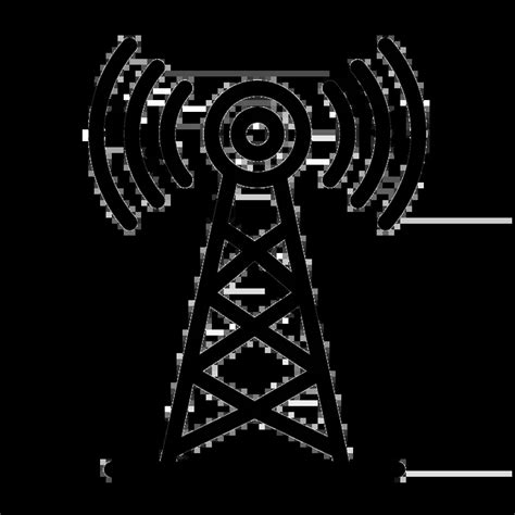 Cell Tower Line Icon Vector Png Images Ai Free Download Pikbest