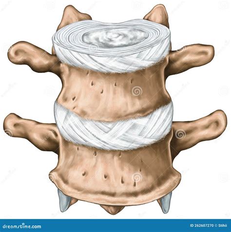 Vertebral Bones Anterior View Stock Illustration Illustration Of Costal Marginal 262607270