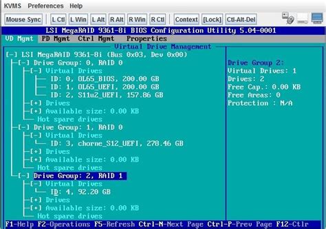 레거시 부트 모드로 raid 구성 oracle® server x6 2 설치 설명서