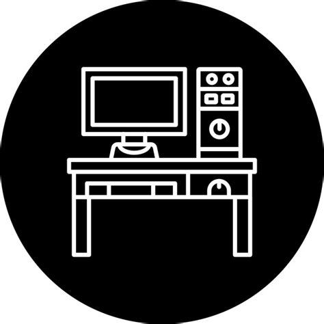Premium Vector Workstation Icon