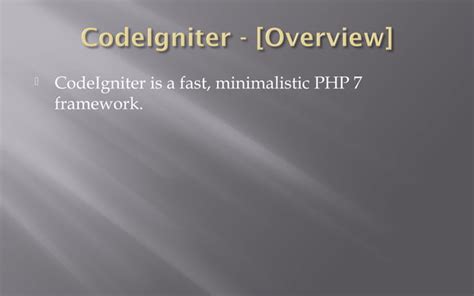 Codeigniter Simple Explanation Ppt