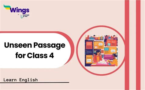 Unseen Passage For Class 4 Cbse Worksheet