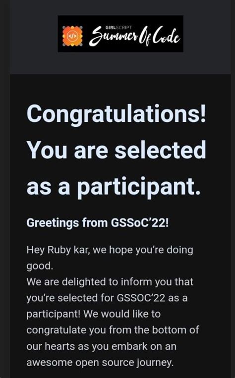 Ruby Kar On Linkedin Gssoc22 Girlscript Opensource Collaboration Projects Learning