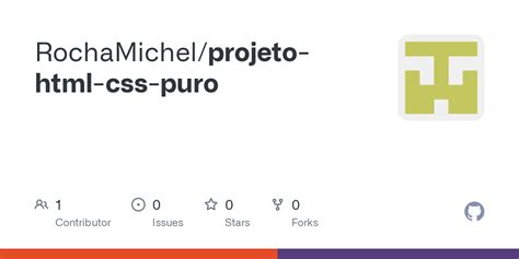 github rochamichel projeto html css puro