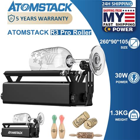 ATOMSTACK R3 Pro Roller Laser Engraver Y Axis Rotary Roller Engraving Module For Cylindrical