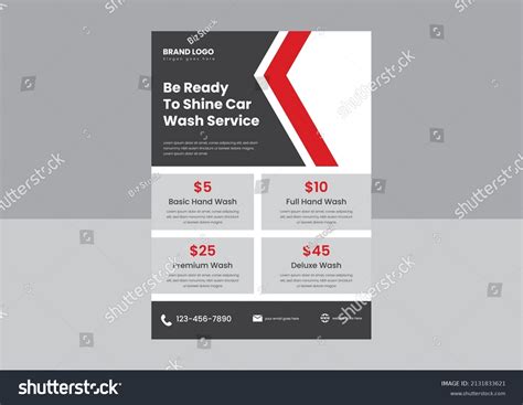 세차와 디테일링 서비스 플라이어 디자인 포스터 스톡 벡터로열티 프리 2131833621 Shutterstock