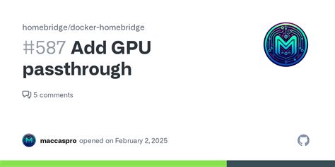 Add GPU Passthrough Issue 587 Homebridge Docker Homebridge GitHub
