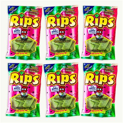 Rips Bite Size Watermelon Licorice Chewy Candy 4oz Noble Crunch