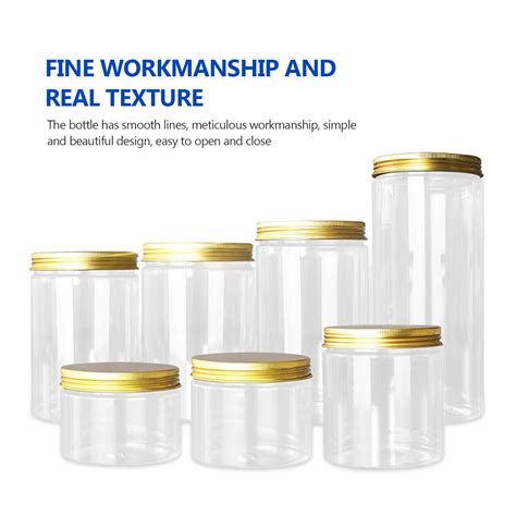 뚜껑이 있는 플라스틱 항아리 스크류 아이언 투명 용기 빈 화장품 크림 파우더 항아리 화장대 상자 50ml 100ml