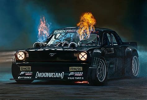 Hoonicorn V2 Ken Block Legend Oil Painting Elena Adele Dmitrenko Artfinder