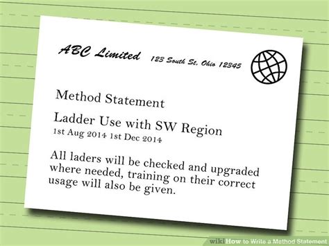 How To Write A Method Statement Steps With Pictures WikiHow