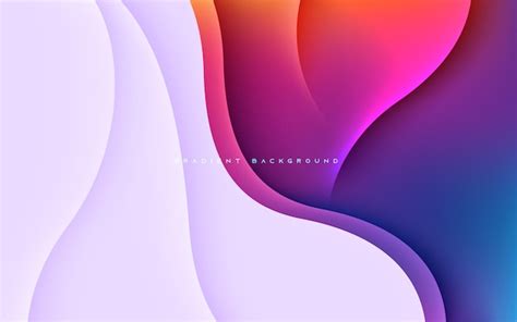 Premium Vector Abstract Wavy Gradient Background Colorful Light Shape