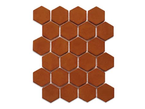 Small Chestnut Honeycomb Hexagon Tiles For Sale Mercury Mosaics