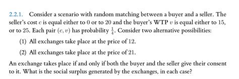 Solved Consider A Scenario With Random Matching Chegg Com