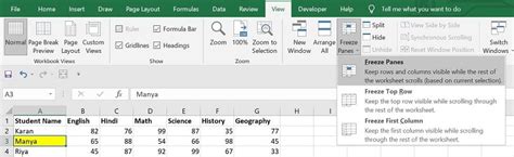 How To Freeze Columns And Rows In Excel With Examples