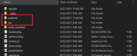 thắc mắc về chia các thư mục thuộc các os khác nhau trong framework cross platform mobile