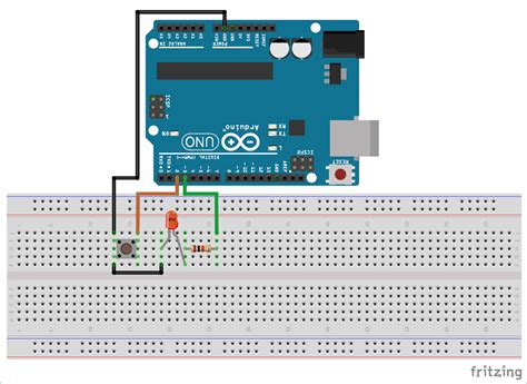 Getting Started With Arduino Uno Controlling Led With Push Button