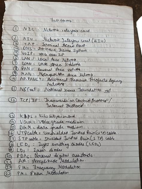 Computer Networking Class 12 Full Forms Rcbse