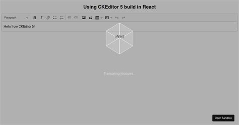 React And Ckeditor 5 On Hooks Forked Codesandbox