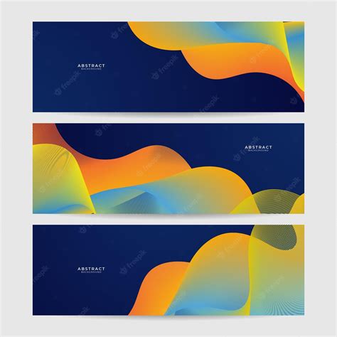 Premium Vector Set Of Abstract Wave Flowing Banner Background Design Vector Illustration