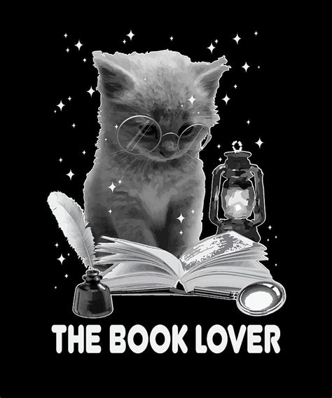 Bookworm The Book Lover Cat Reading A Book Loves To Read Digital Art By Maximus Designs Fine