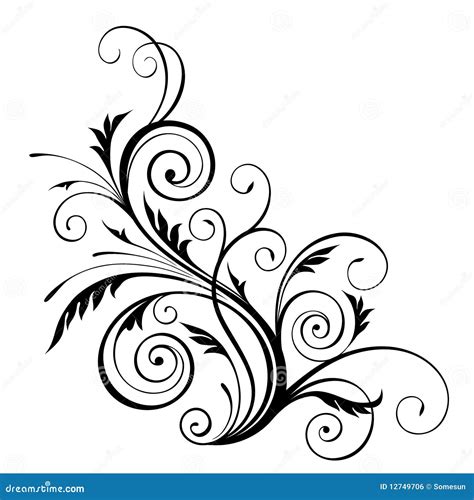 Vector Floral Design Element Stock Vector Illustration Of Border Antique 12749706