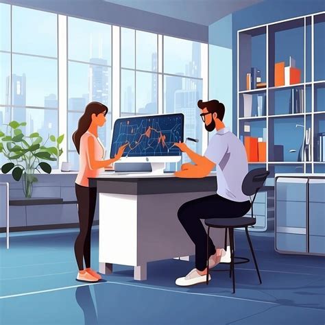 Illustrate A Scene With Students Using Ai Algorithms To Analyze Complex Datasets In The Lab