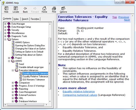 aimms execution options — aimms user s guide
