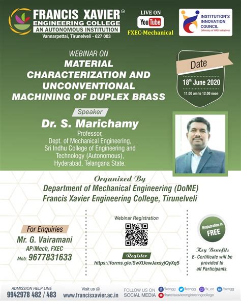 Webinar On Material Characterization And Unconventional Machining Of Duplex Brass News