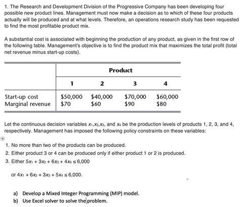 Solved In This Assignment You Will Formulate And Solve The