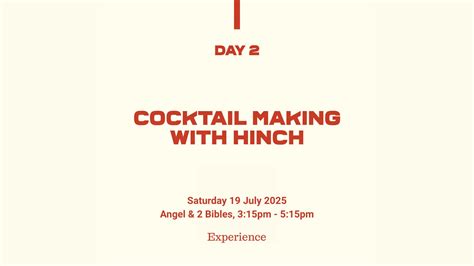 Cocktail Making With Hinch Distillery Belfast Whiskey Week Festivals