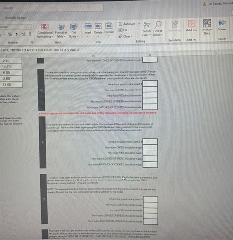 Production Planning Using Excels Solver Add In You