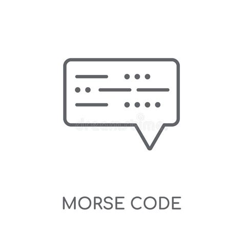 Linear Morse Code Icon From Comunation Outline Collection Thin Line Morse Code Vector Isolated