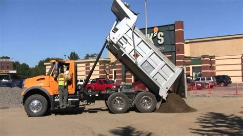 Dump Truck Dumping Its Load Youtube