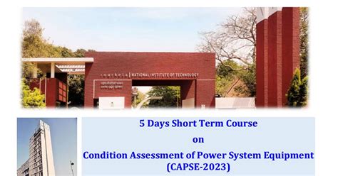 5 Days Short Term Course Oncondition Assessment Of Power System