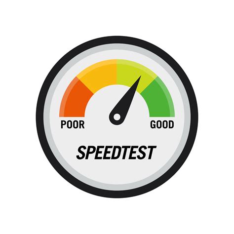 Flat Vector Illustration Of Speed Test Gauge Suitable For Design