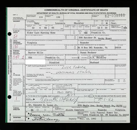 Ruby Louvenia Mills Shockley 1916 1982 Memorial Find A Grave