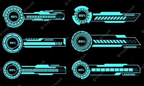 Premium Vector Hud Modern Loading Progress Bars User Interface