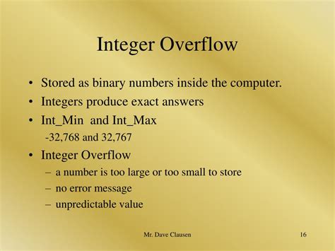 Ppt Understanding Data Types And Their Impact On Calculations In C